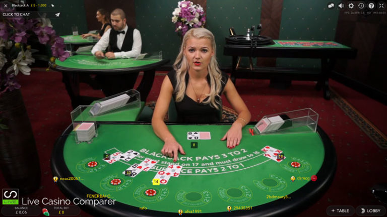 Evolution Live Blackjack - 9 Different Games to Choose From!