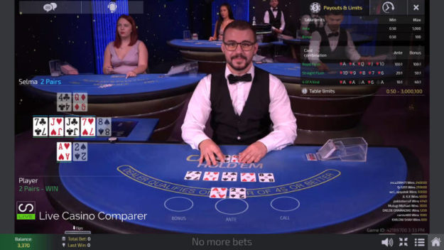 Ezugi Live Casino Holdem Review - Live Casino Comparer