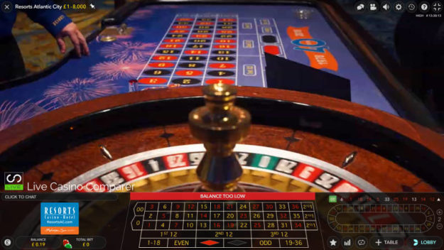 Evolution Atlantic City Roulette - Live Dealer American Roulette