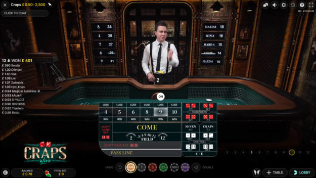 Evolution Live Craps Review - Live Casino Comparer