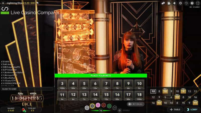 Evolution Live Lightning Dice Review | Live Casino Comparer